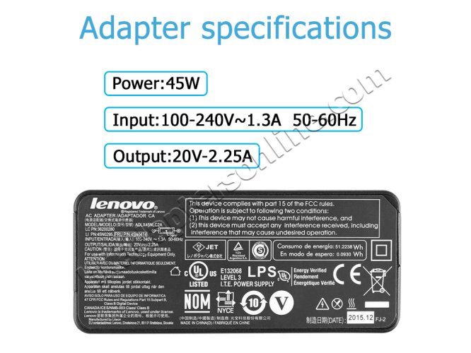 原裝 45W Lenovo ThinkPad X250 20CL001E++ 變壓器/充電器
